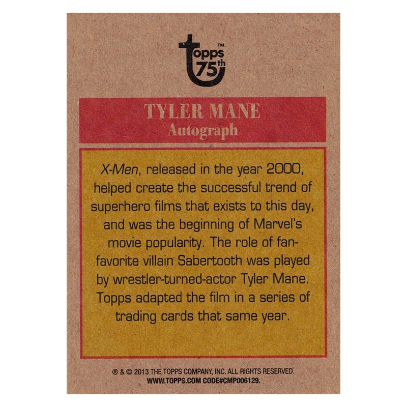 X-Men Topps 75th Sabertooth Trading Card