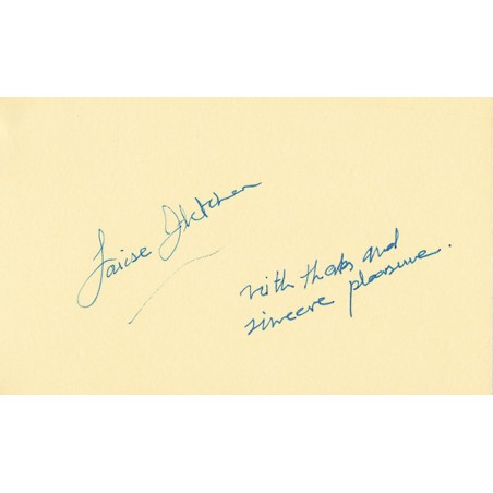 Louise Fletcher Autograph Signature Card