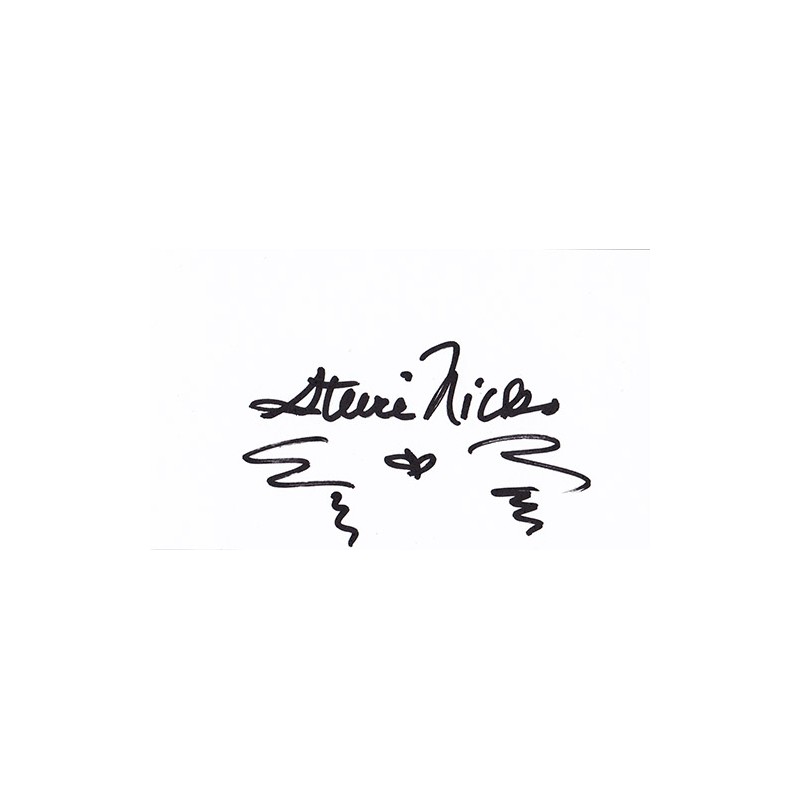 Stevie Nicks Autograph Signature Card