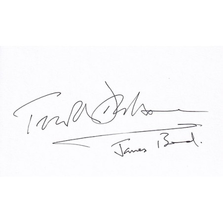 Timothy Dalton Autograph Signature Card